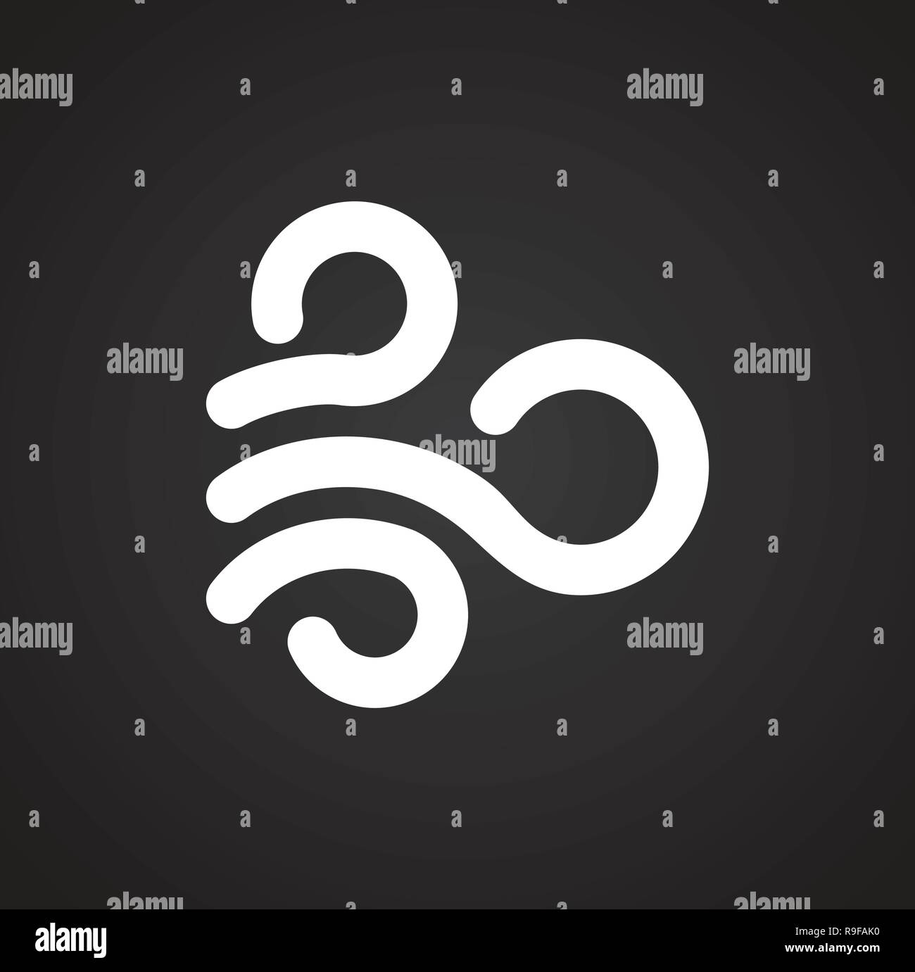 Weather windy icon on white background for graphic and web design ...