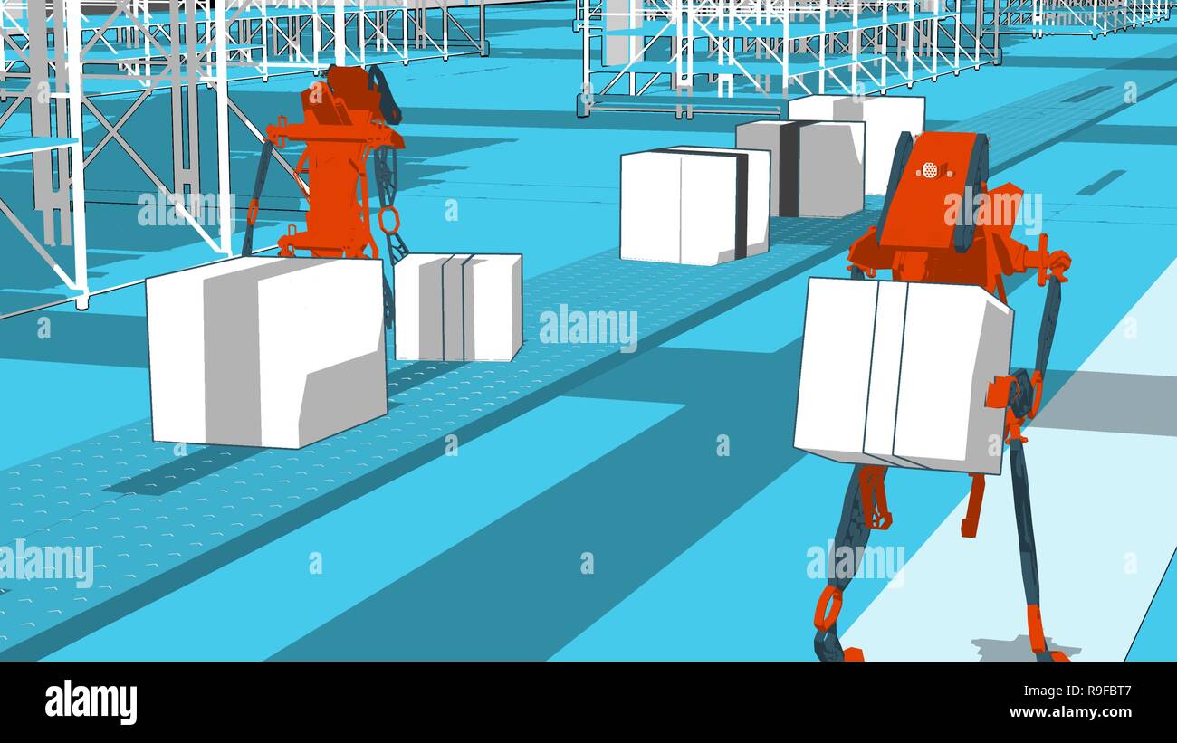 Generative Automation - 3D Illustration Stock Photo - Alamy