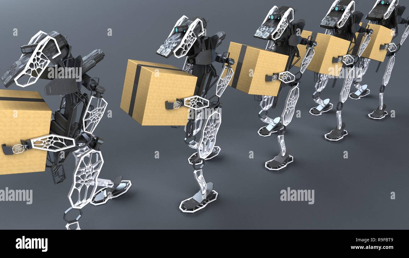Generative Automation - 3D Illustration Stock Photo - Alamy