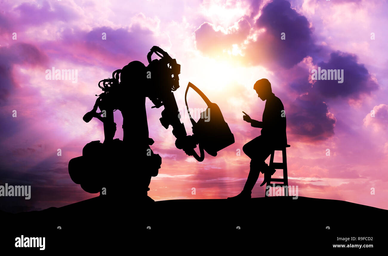 Robot assistant technology , industry 4.0 , artificial intelligence ...