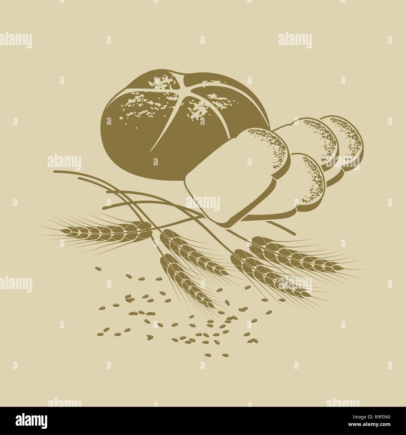 Vintage barley illustration hi-res stock photography and images - Alamy
