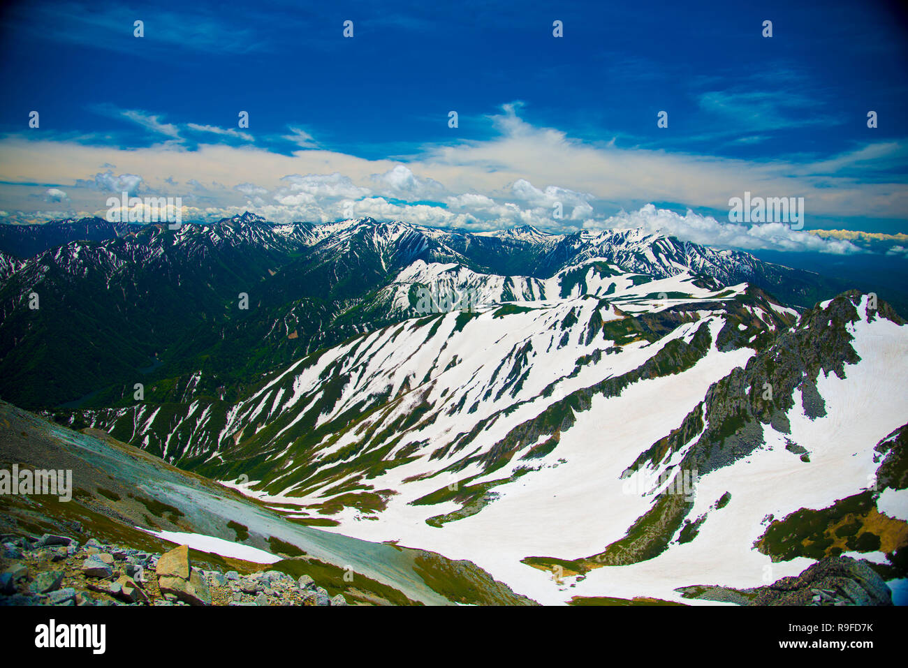 Tateyama mountains in Toyama, Japan. Toyama is one of the important ...