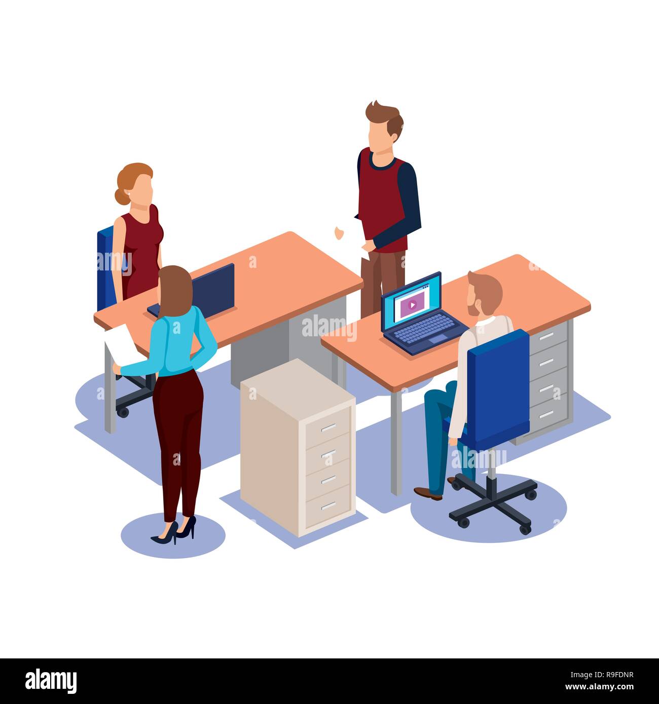 business people in the workplace Stock Vector Image & Art - Alamy