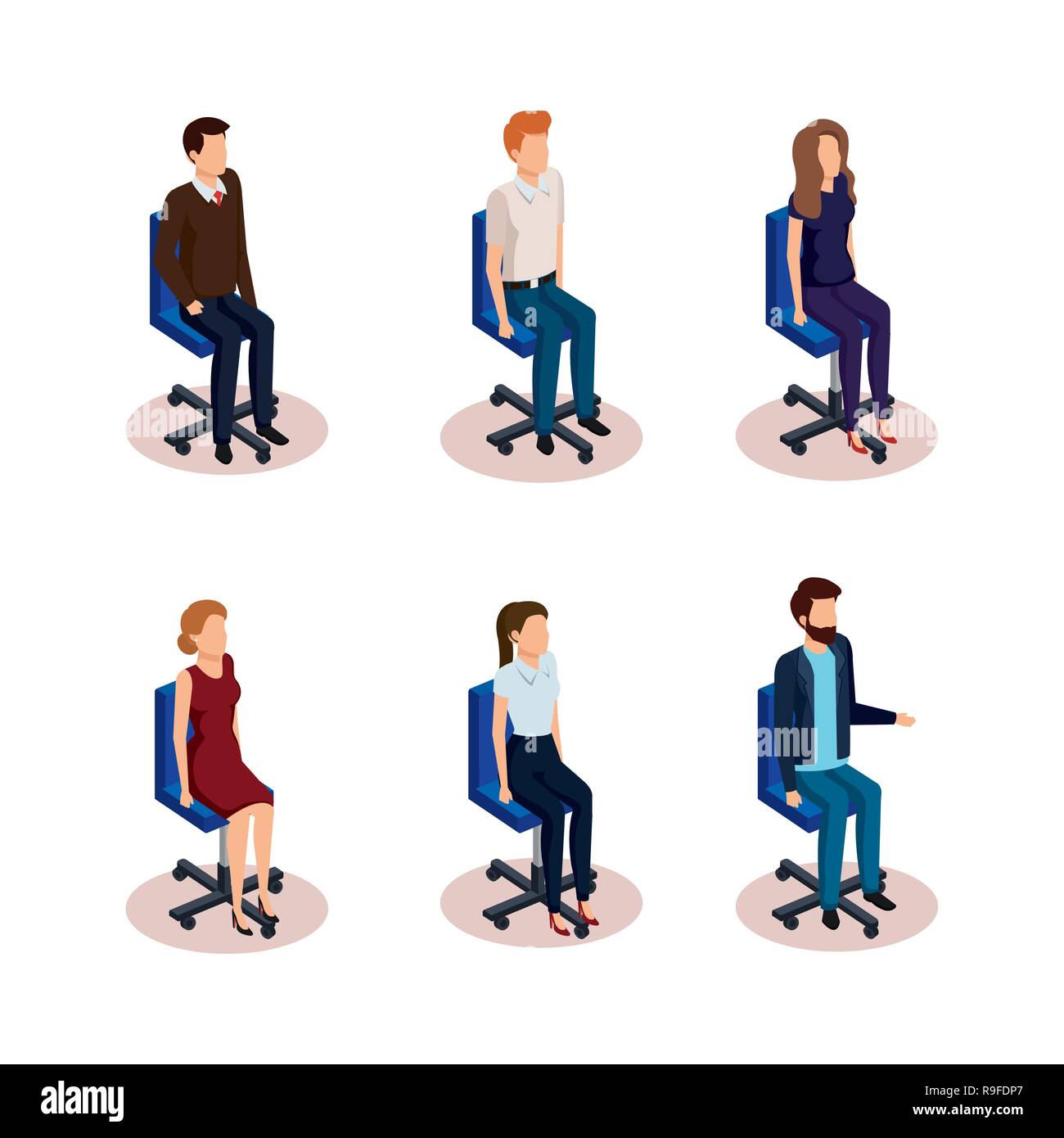Business people sitting in chairs Cut Out Stock Images & Pictures - Alamy