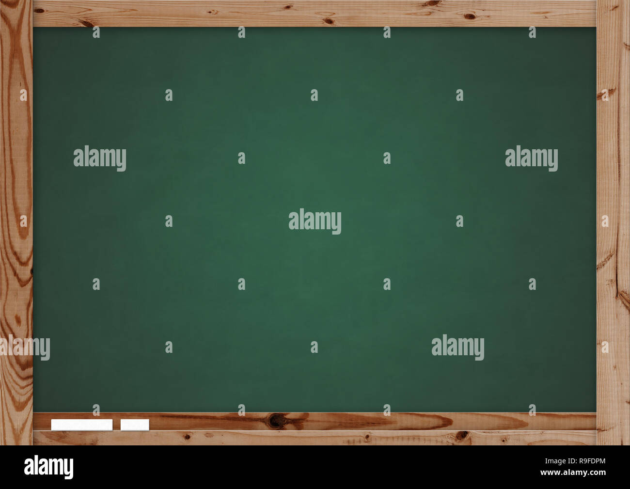 Retro blackboard with wooden frame - over white Stock Photo - Alamy