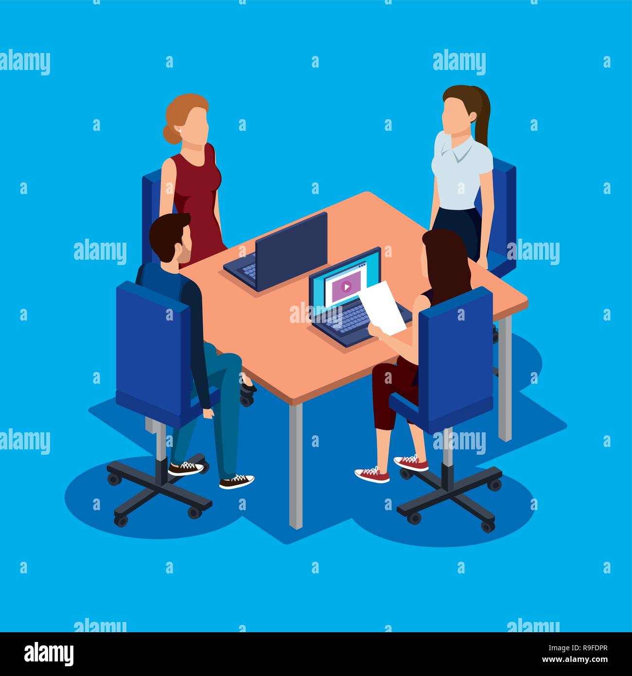 business people in the workplace Stock Vector Image & Art - Alamy