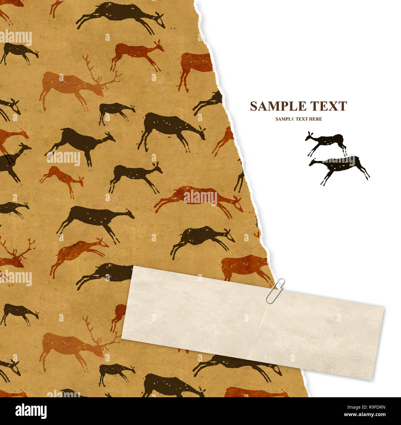 Background with drawings of the primitive person Stock Photo - Alamy