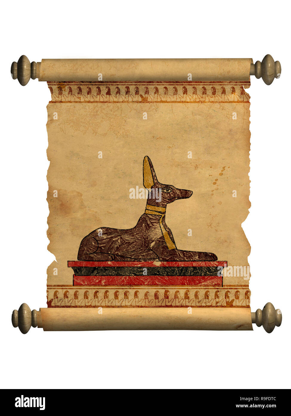 Ancient egyptian papyrus scroll Cut Out Stock Images & Pictures - Alamy