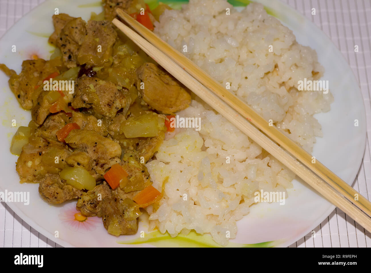 Vegetable curry rice plate hi-res stock photography and images - Alamy