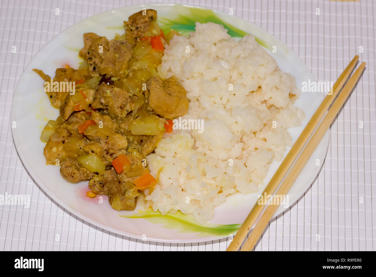 Vegetable curry rice plate hi-res stock photography and images - Alamy