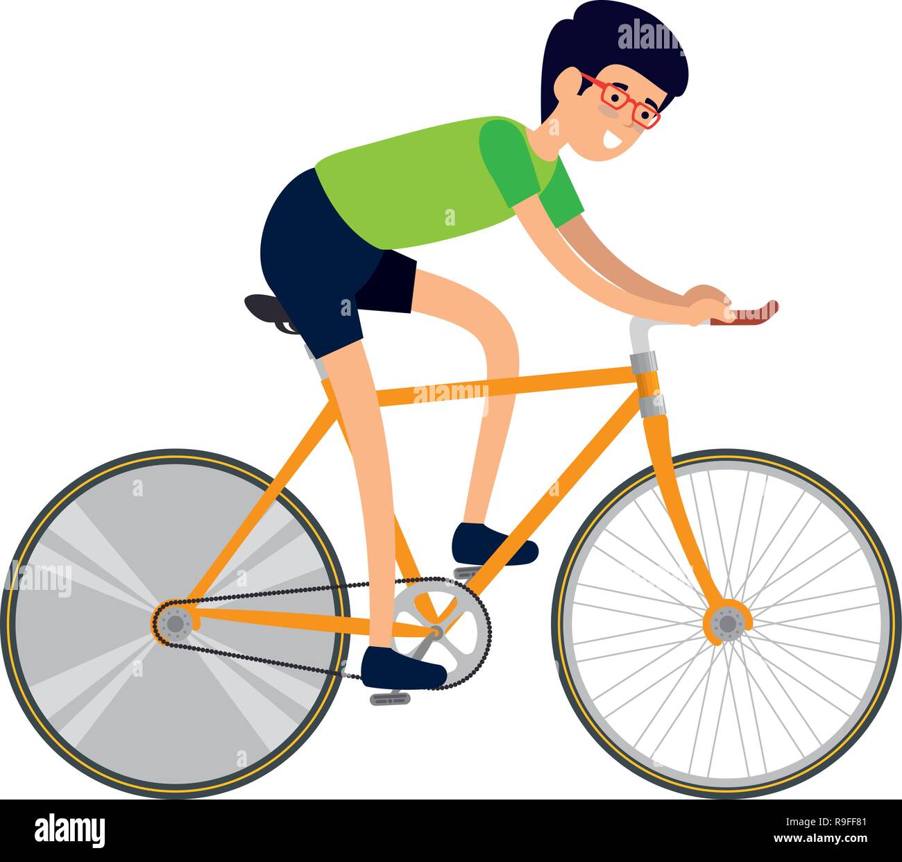 Boy cycle racing Stock Vector Images - Alamy