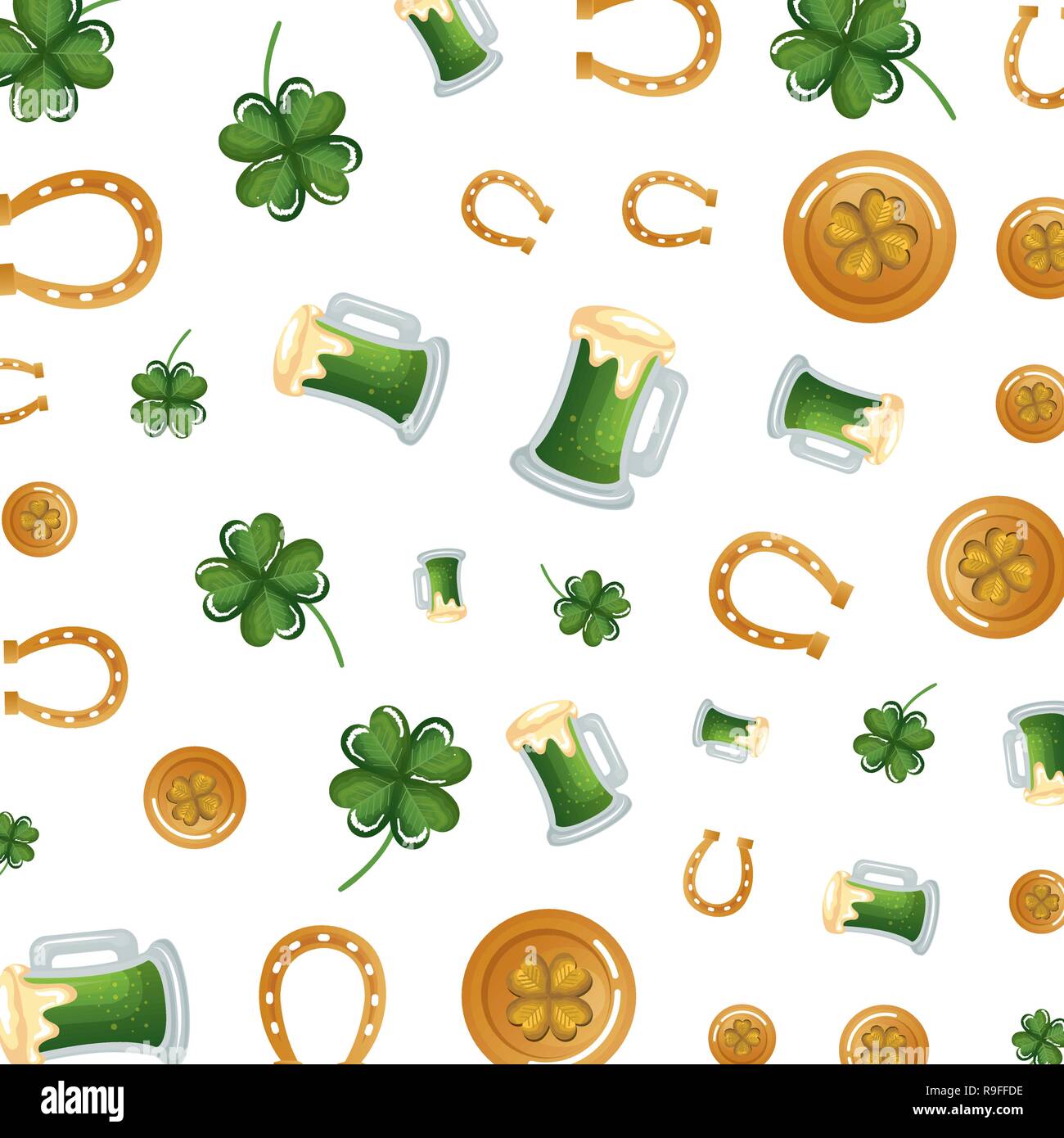 saint patrick set icons pattern Stock Vector Image & Art - Alamy