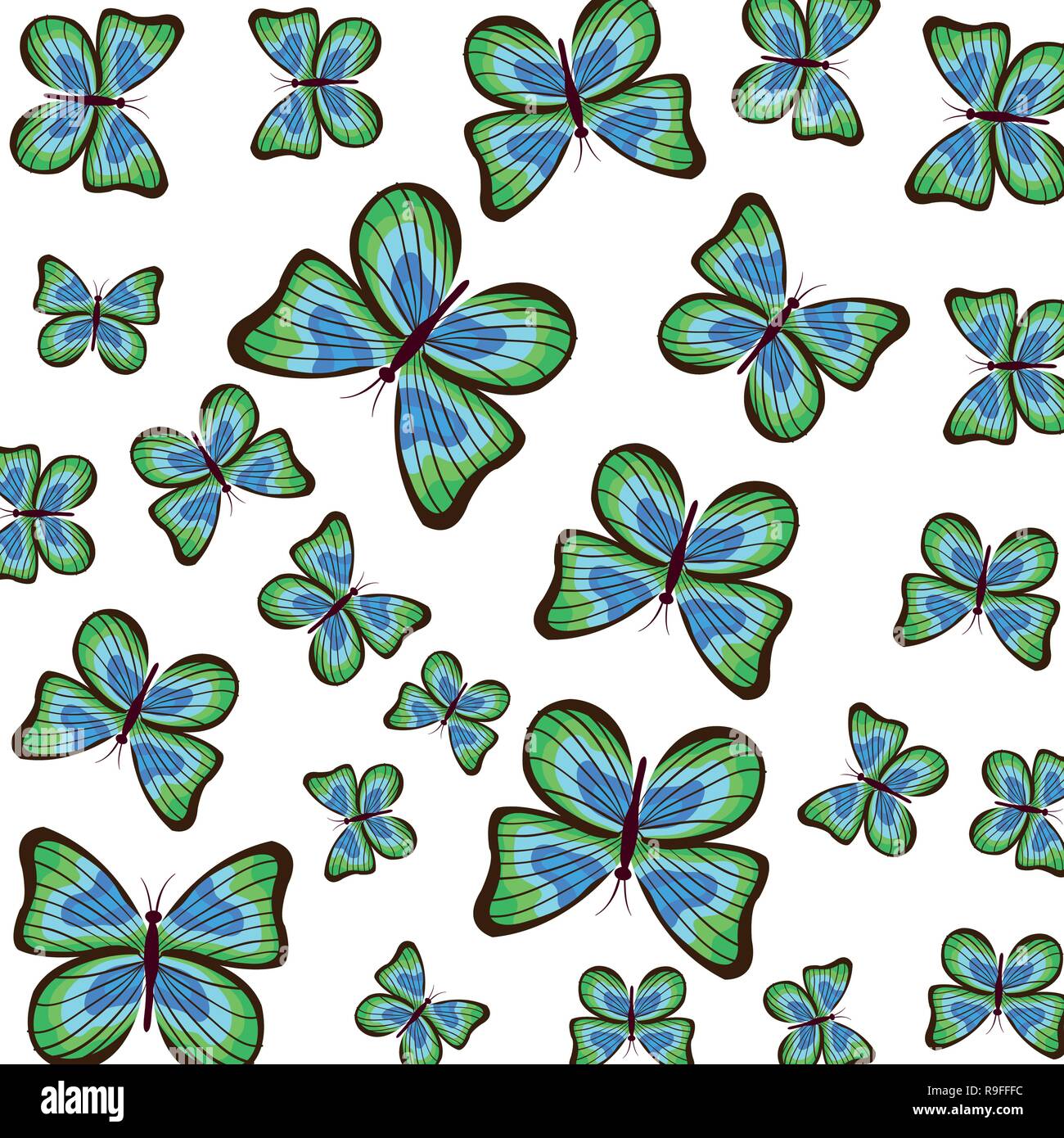 beautiful butterflies pattern background Stock Vector Image & Art - Alamy