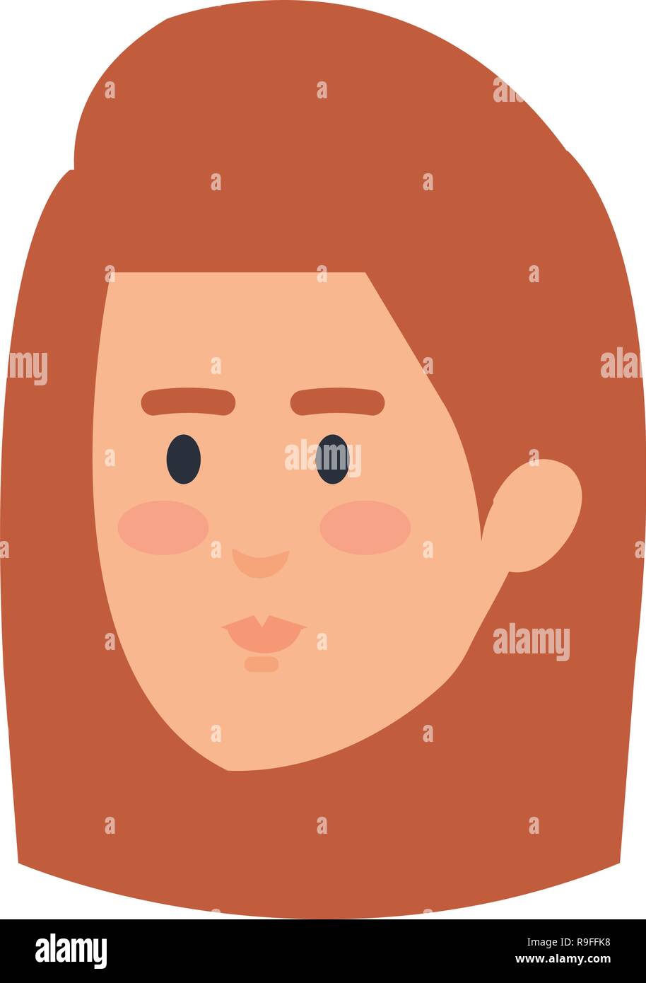 young woman head character Stock Vector Image & Art - Alamy