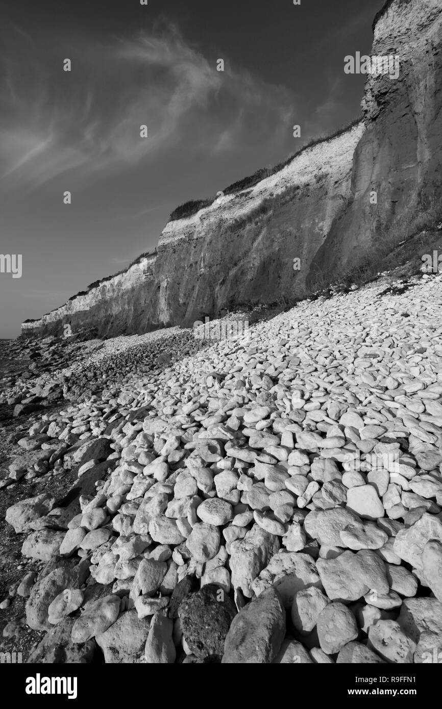 The Brownstone and Chalk Cliffs; Hunstanton town; North Norfolk Coast ...