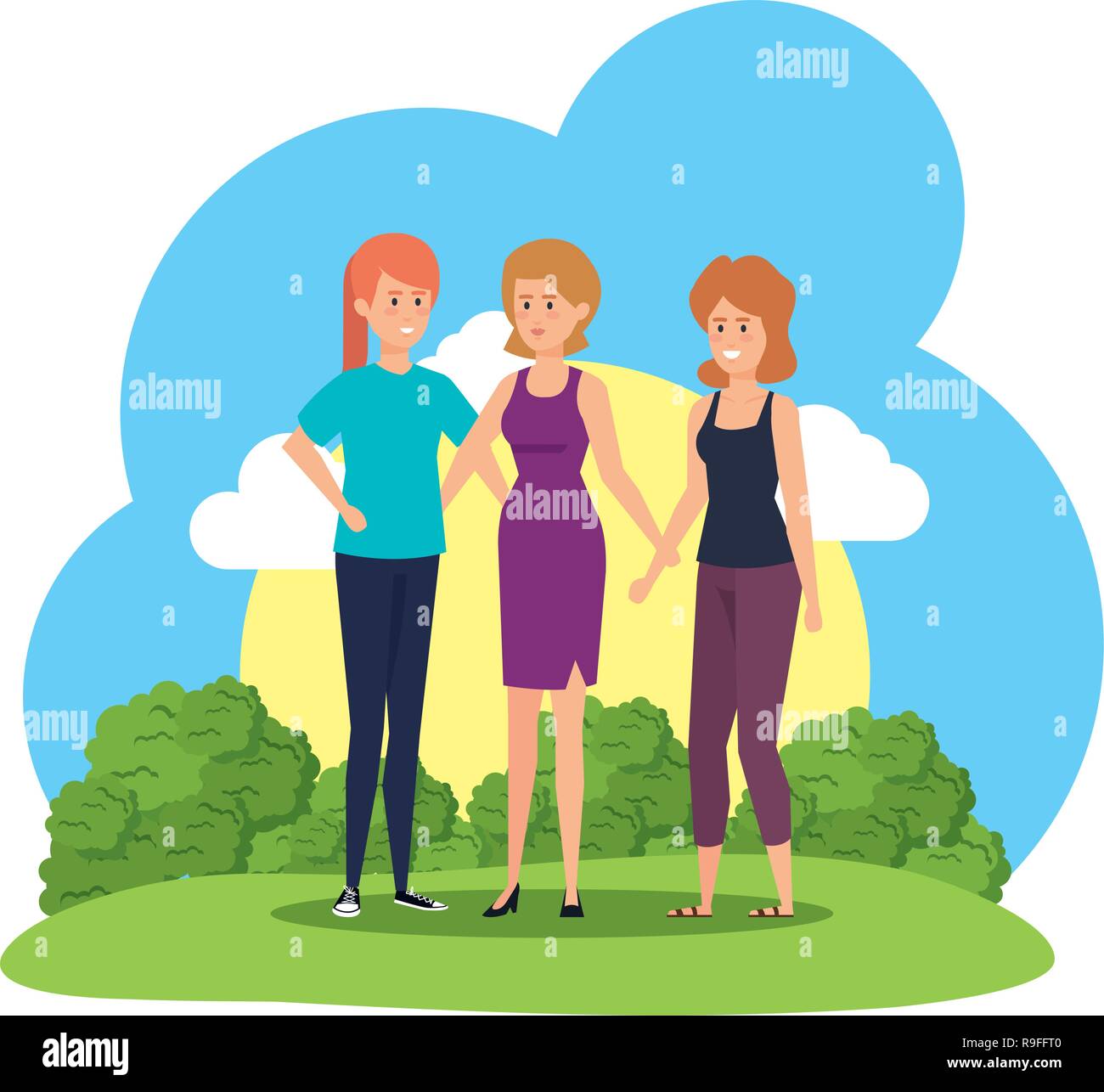 group of women in the camp Stock Vector Image & Art - Alamy