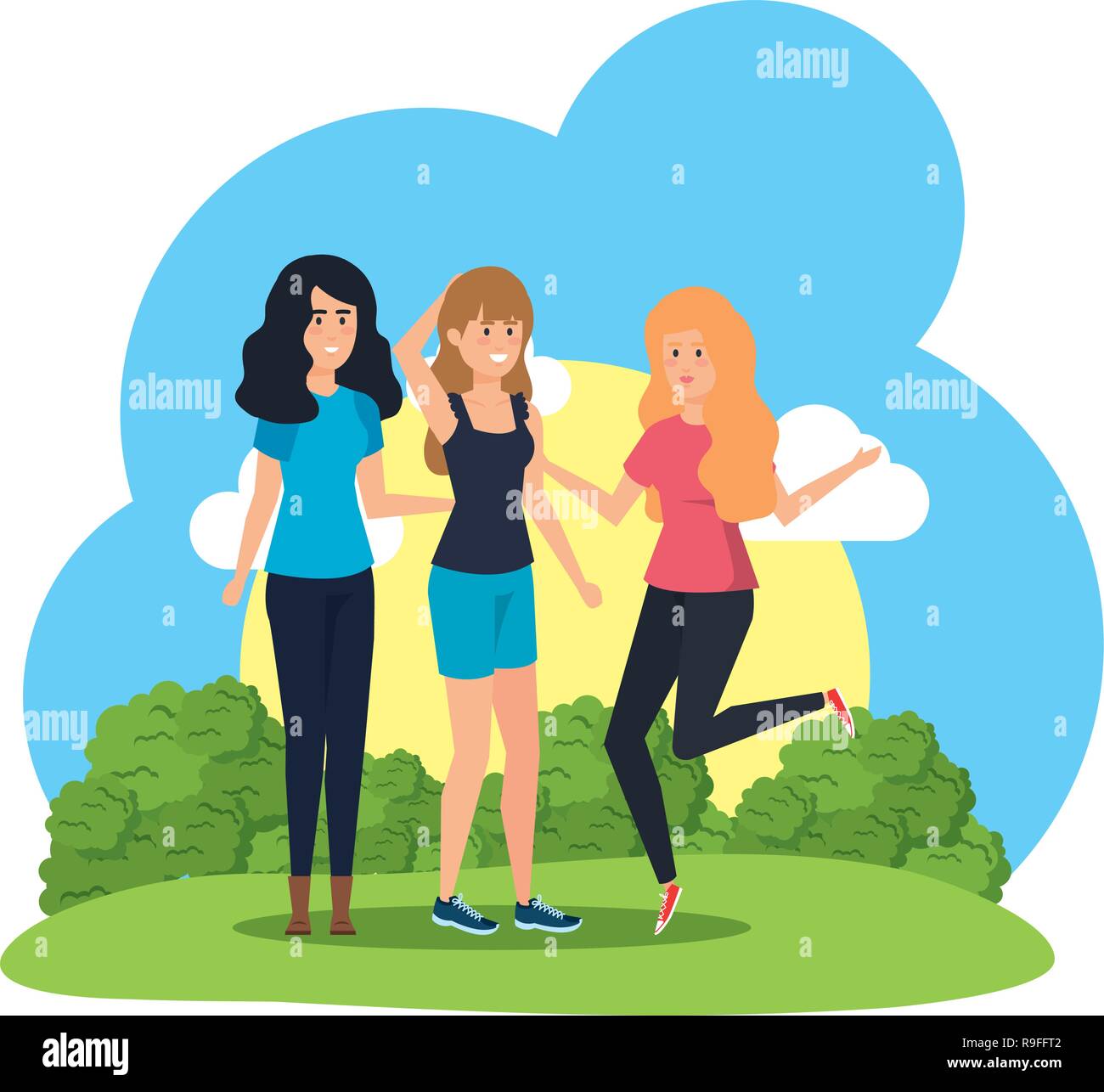 Team summer camp Stock Vector Images - Alamy