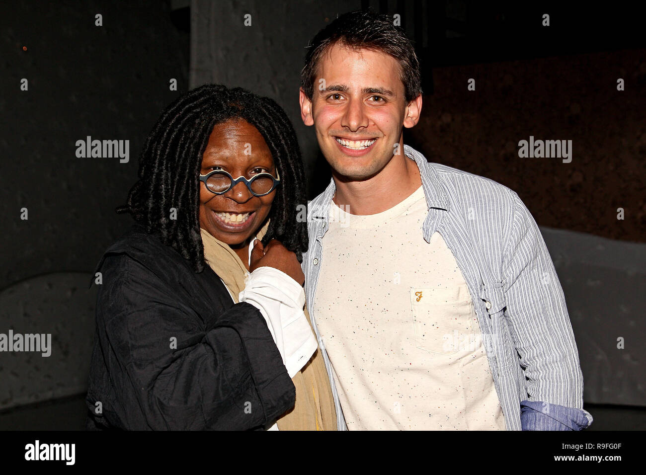 NEW YORK, NY - DECEMBER 04: Whoppi Goldberg and Benj Pasek back stage ...