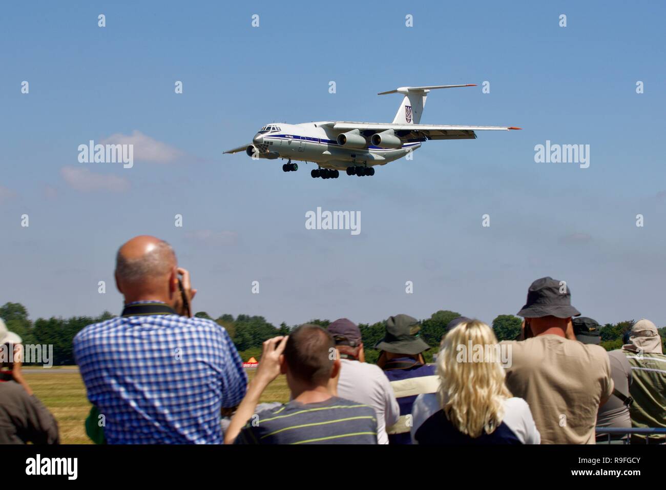 Ukrainian Air Force Ilyushin Il-76 landing at RAF Fairford Stock Photo ...