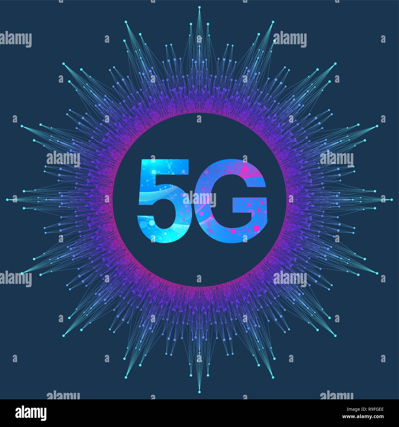 5g Network Wireless System And Internet Connection Background 5g