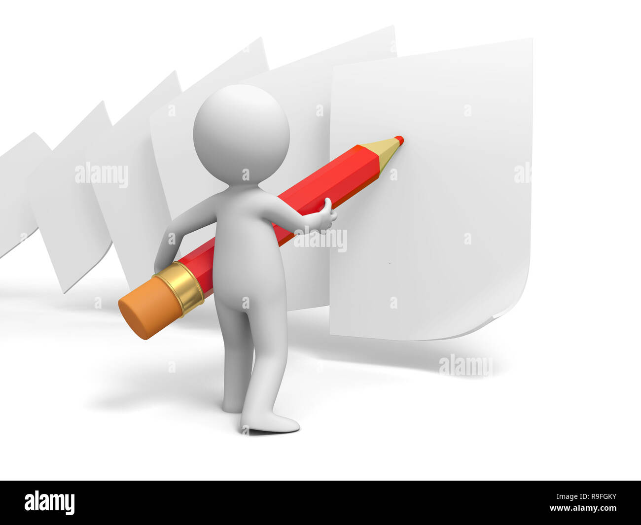 Write,Pencil,A person in writing with a pencil on some paper Stock ...