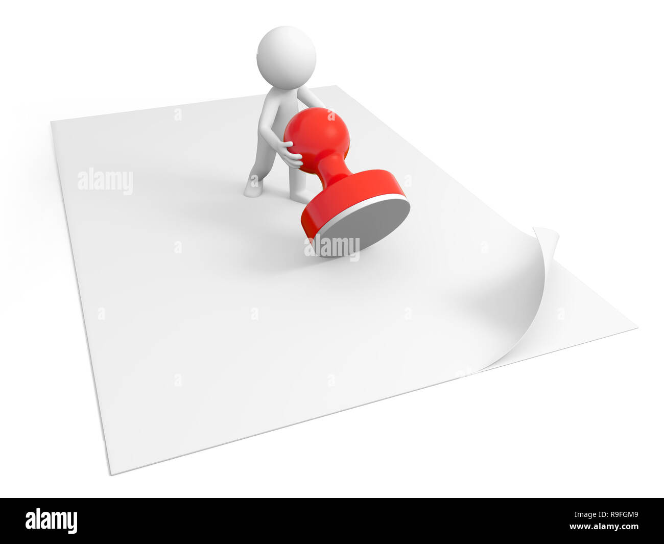 Stamp,seal,A people using a stamp Stock Photo - Alamy
