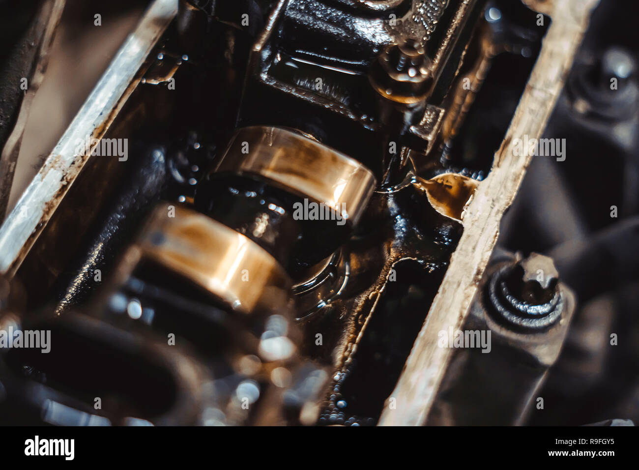 Engine valve car maintenance Stock Photo - Alamy