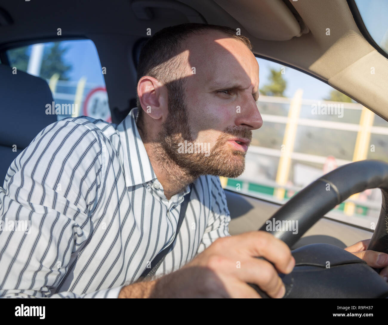 Thoughtful man car hi-res stock photography and images - Alamy