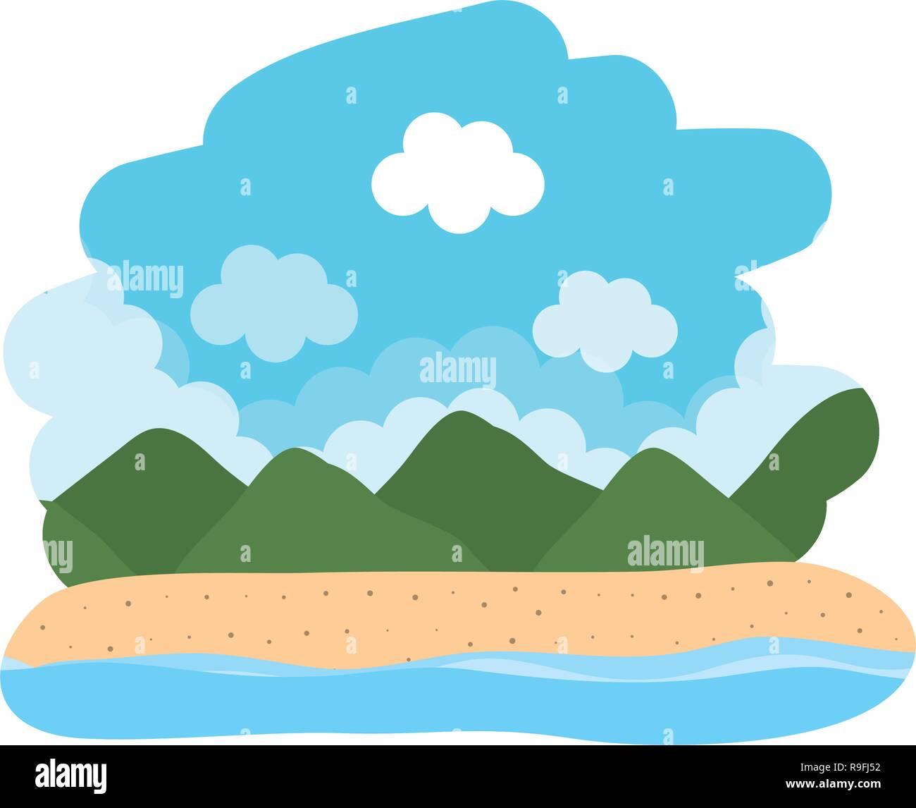 beautiful seascape scene icon Stock Vector Image & Art - Alamy