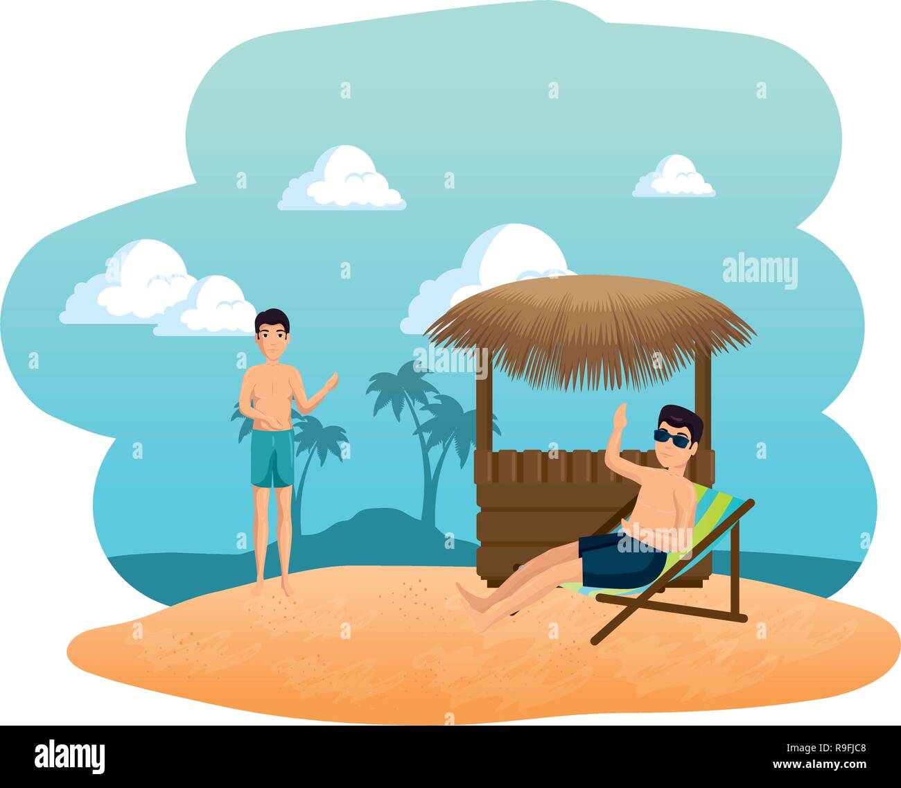 Young male friends on Stock Vector Images - Alamy
