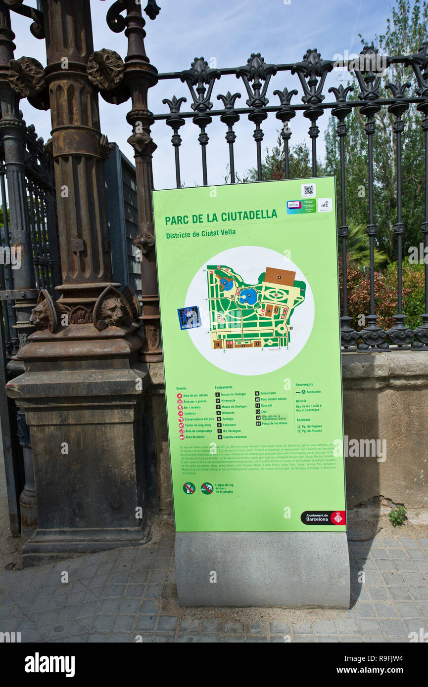 Parc De La Ciutadella Map