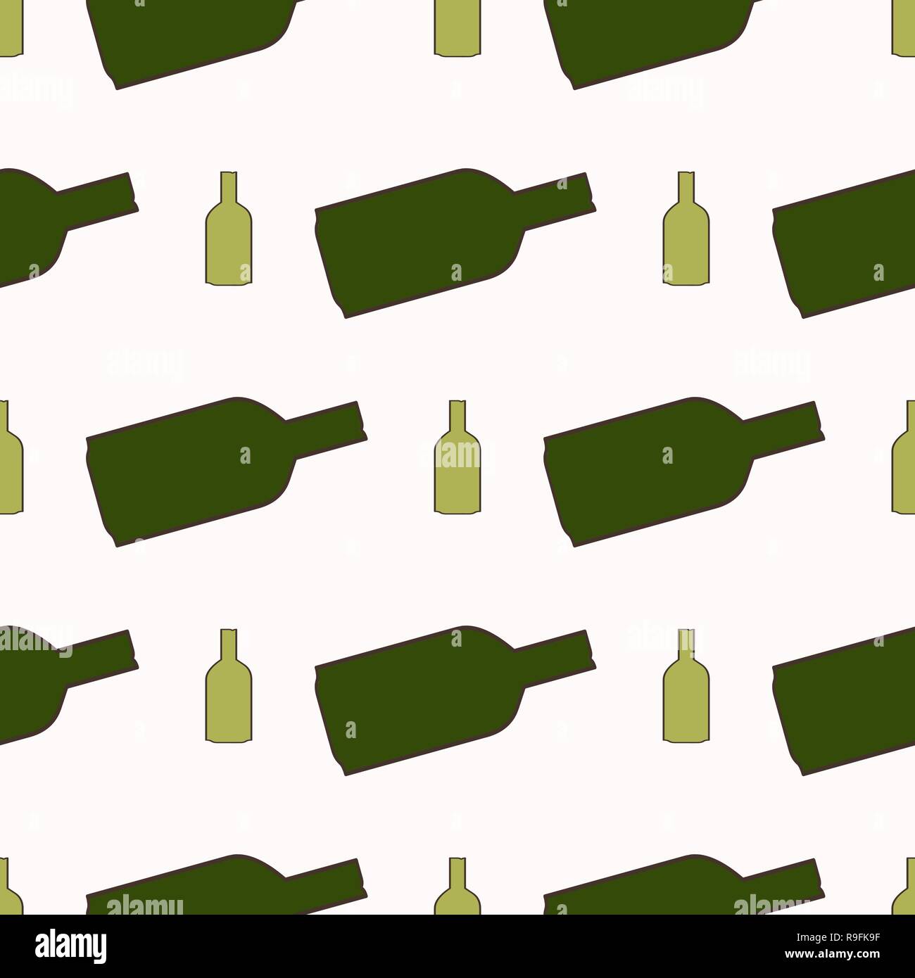 Seamless decorative and hand drawn bottle illustrations. For design ...