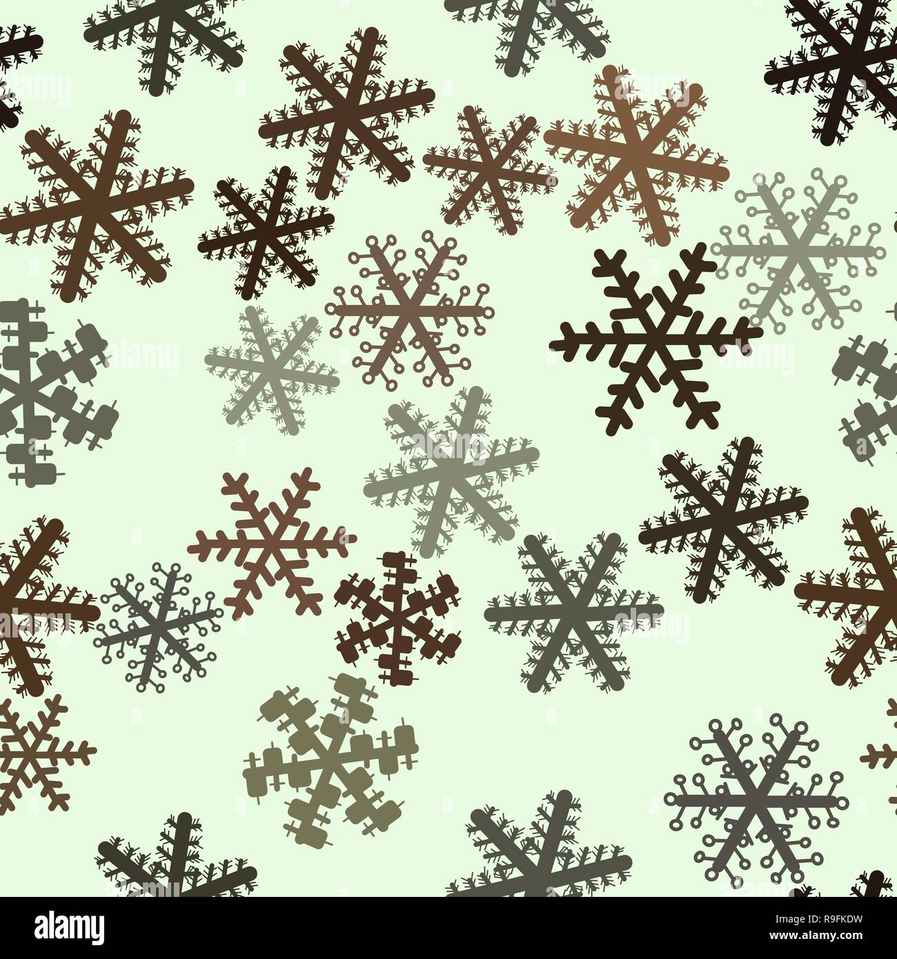 Seamless decorative and hand drawn close-up of snow illustrations. For ...