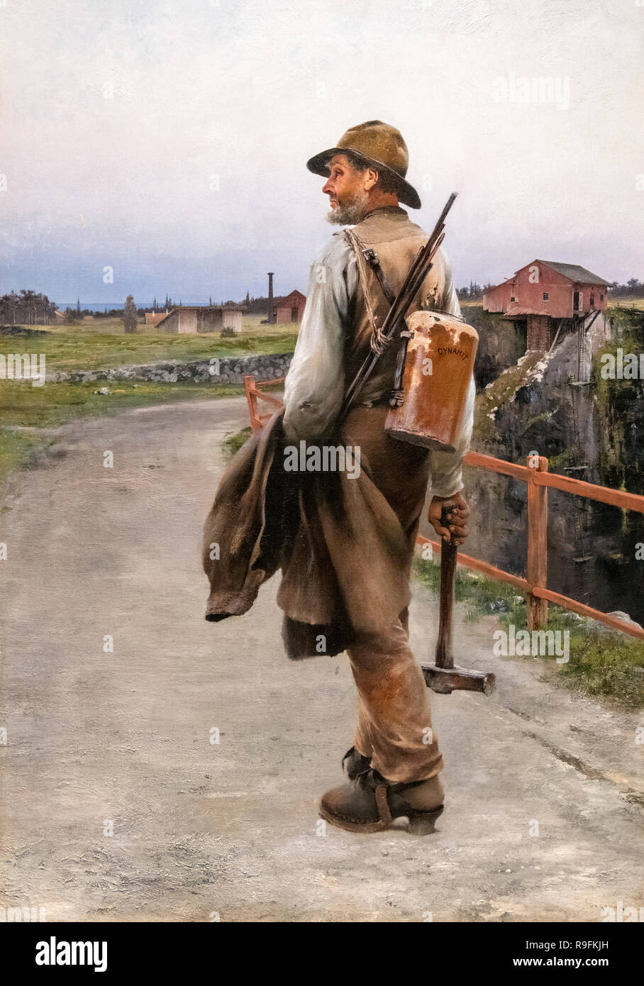 A Miner by Vilhelm Nikolaus August Hagborg (1852-1921), oil on canvas ...