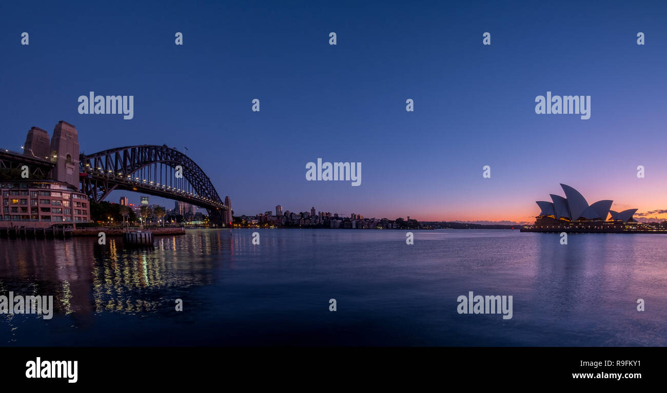 Sydney harbour opera house at sunrise hi-res stock photography and ...