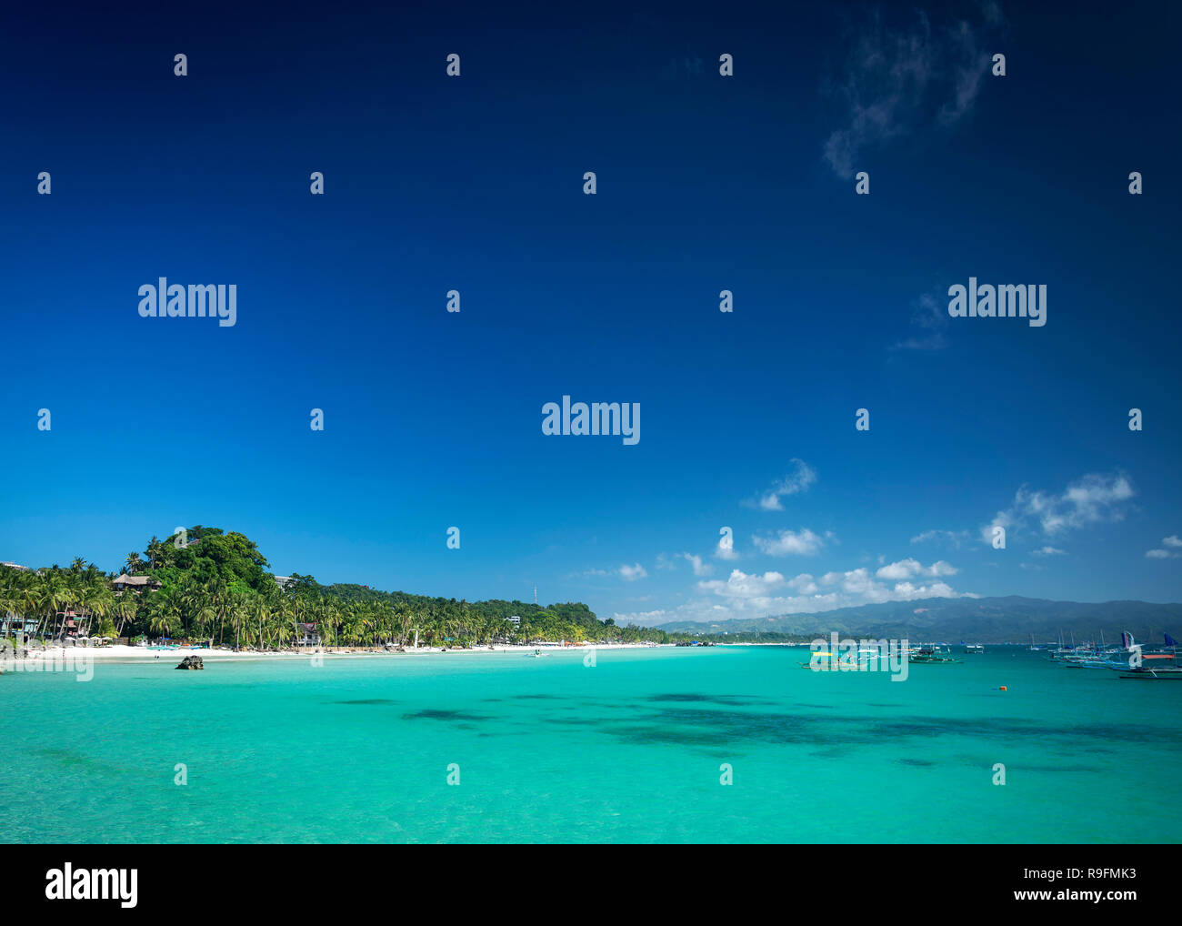 diniwid resort beach view in tropical exotic paradise boracay island ...