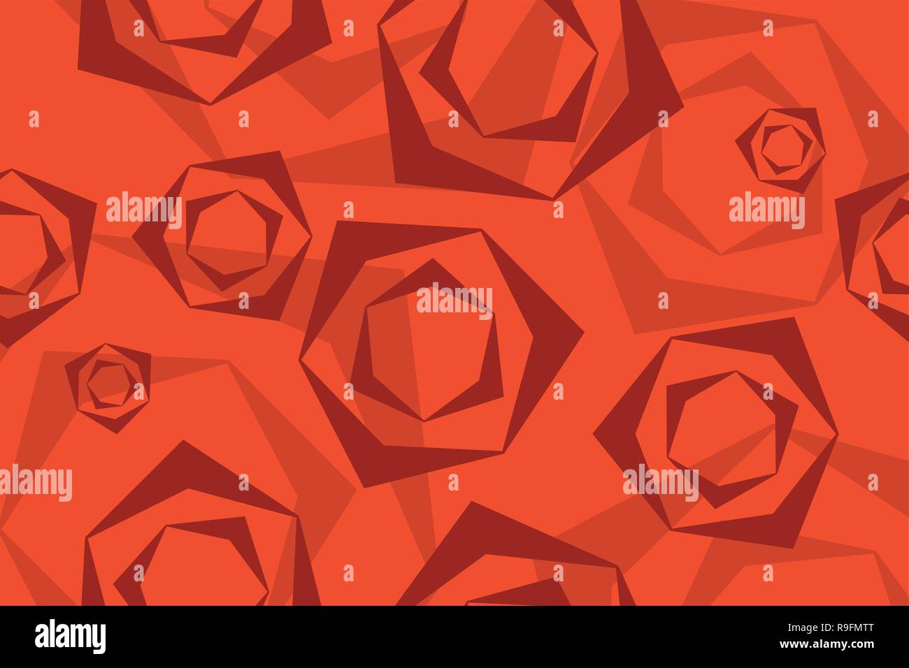 Background pattern of rose flower abstraction made with geometric ...