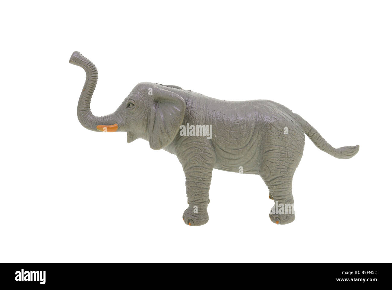 plastic toy elephant isolated over white background Stock Photo - Alamy
