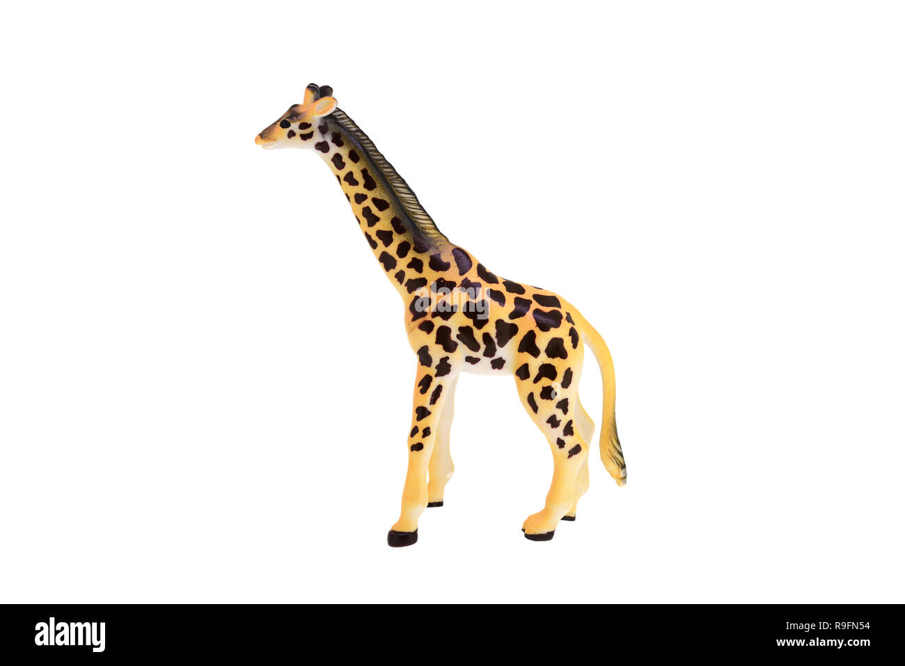 plastic toy giraffe isolated over white background Stock Photo - Alamy
