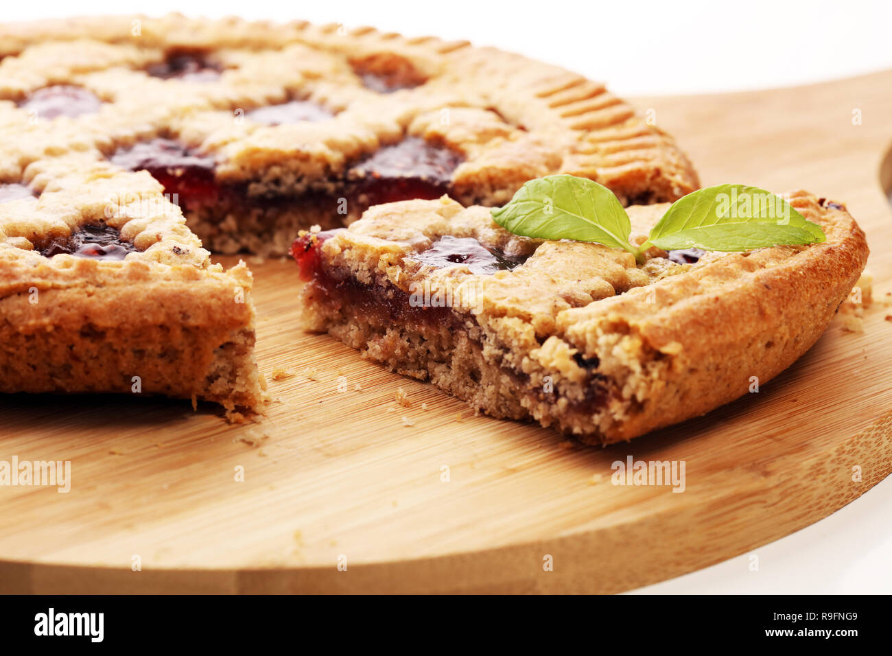 Vertical slice of pie tart cake dessert sweet treat Stock Photo - Alamy