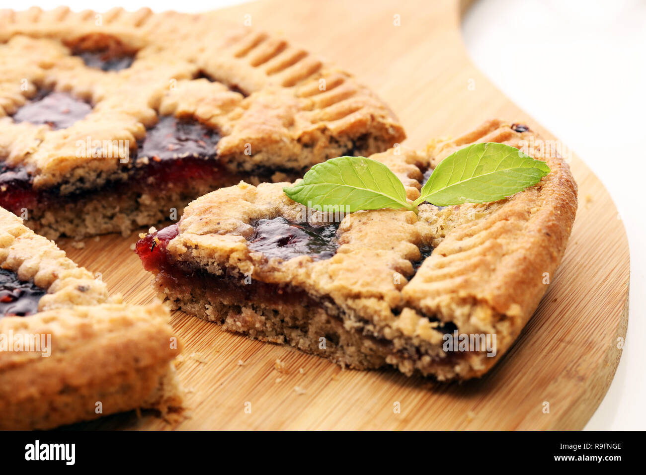 Vertical slice of pie tart cake dessert sweet treat Stock Photo - Alamy
