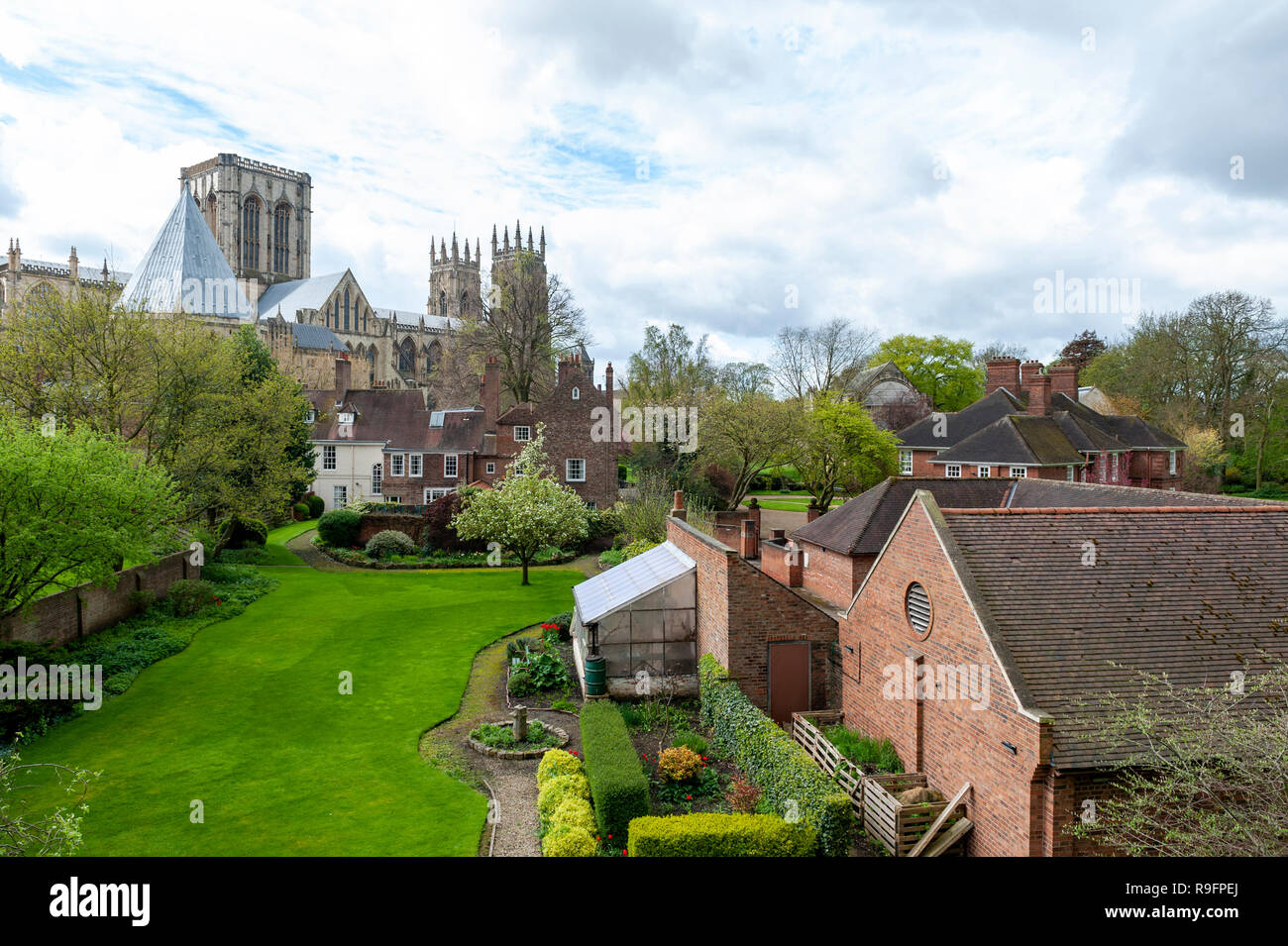 York Minster, historic cathedral built in English gothic style, and ...