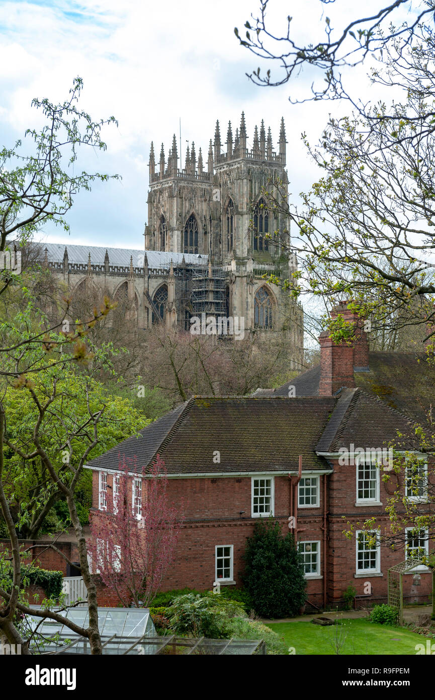 York Minster, historic cathedral built in English gothic style, and ...