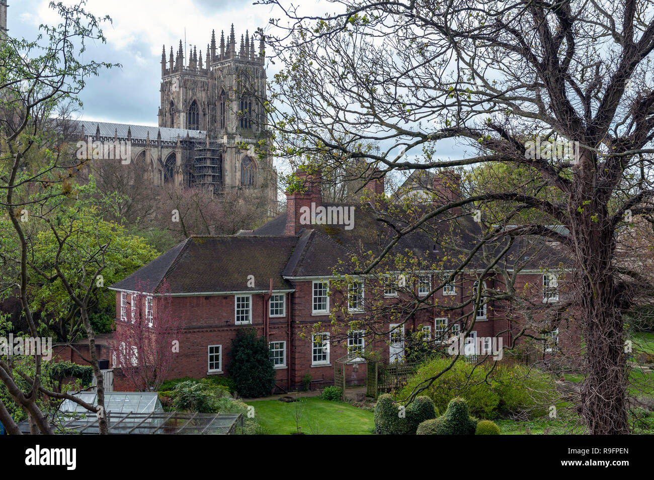 York Minster, historic cathedral built in English gothic style, and ...