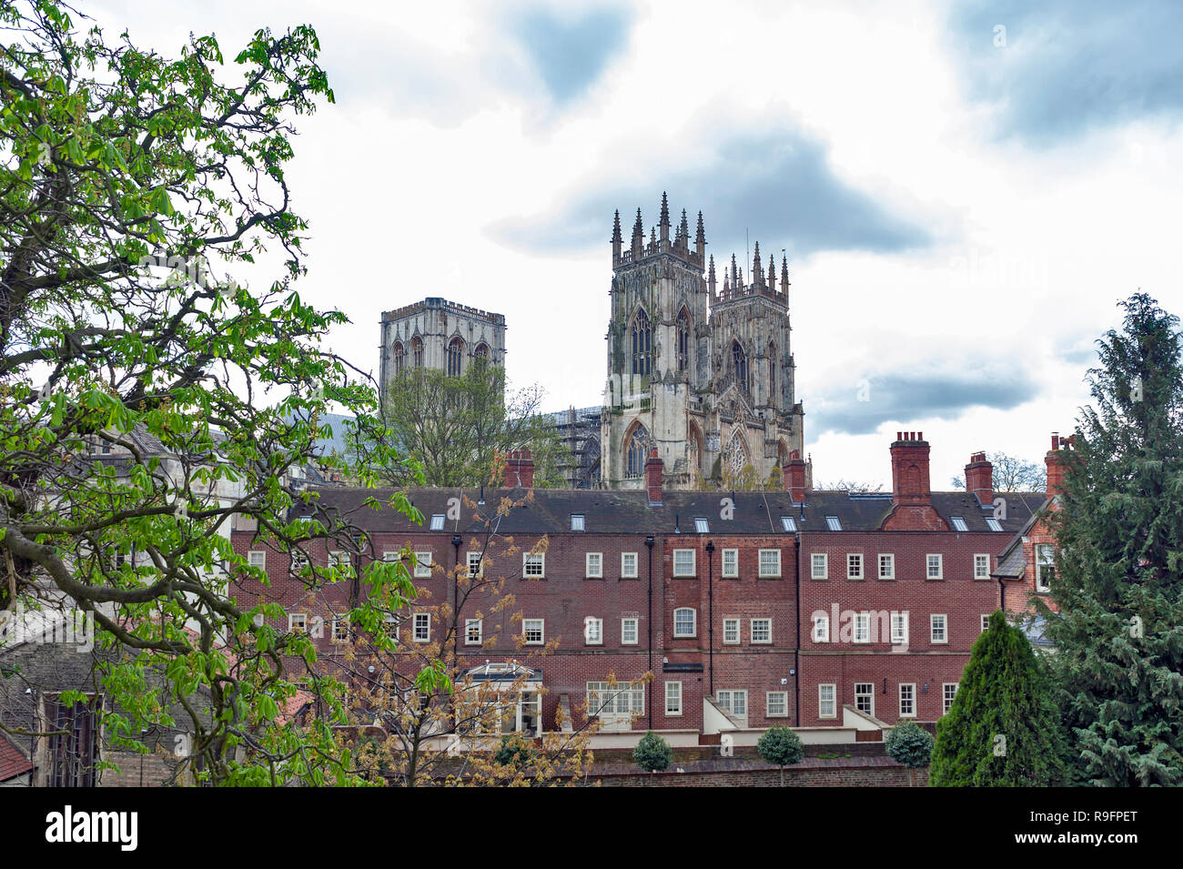 York Minster, historic cathedral built in English gothic style, and ...