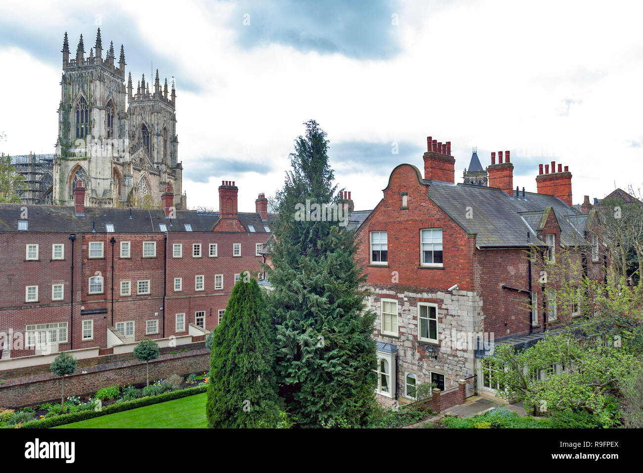 York Minster, historic cathedral built in English gothic style, and ...