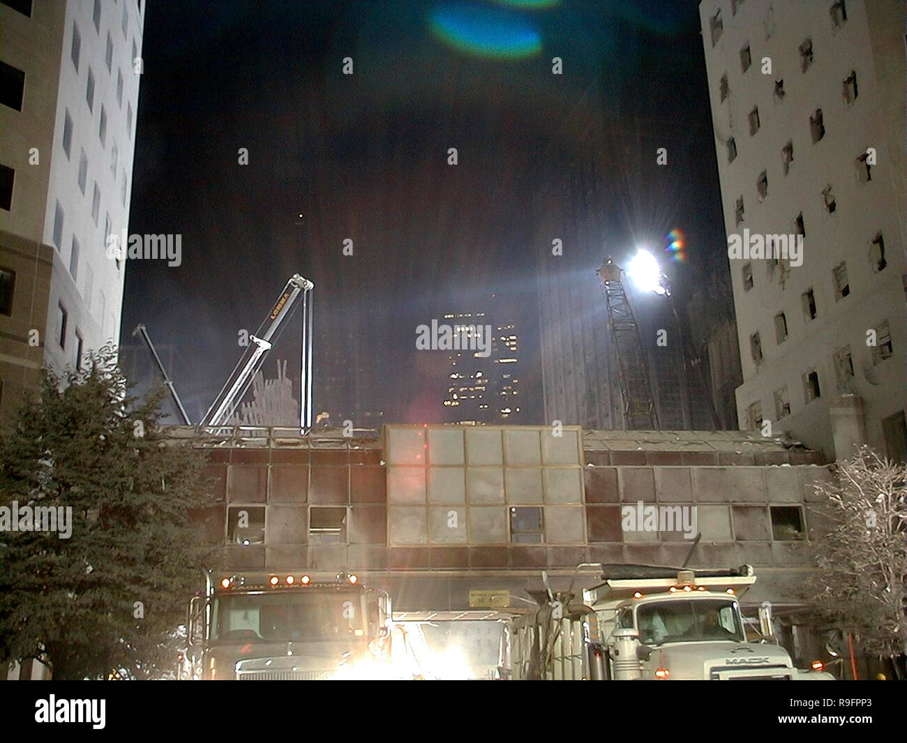 NEW YORK - SEPTEMBER 13: Scene depicting ground zero devastation in the ...
