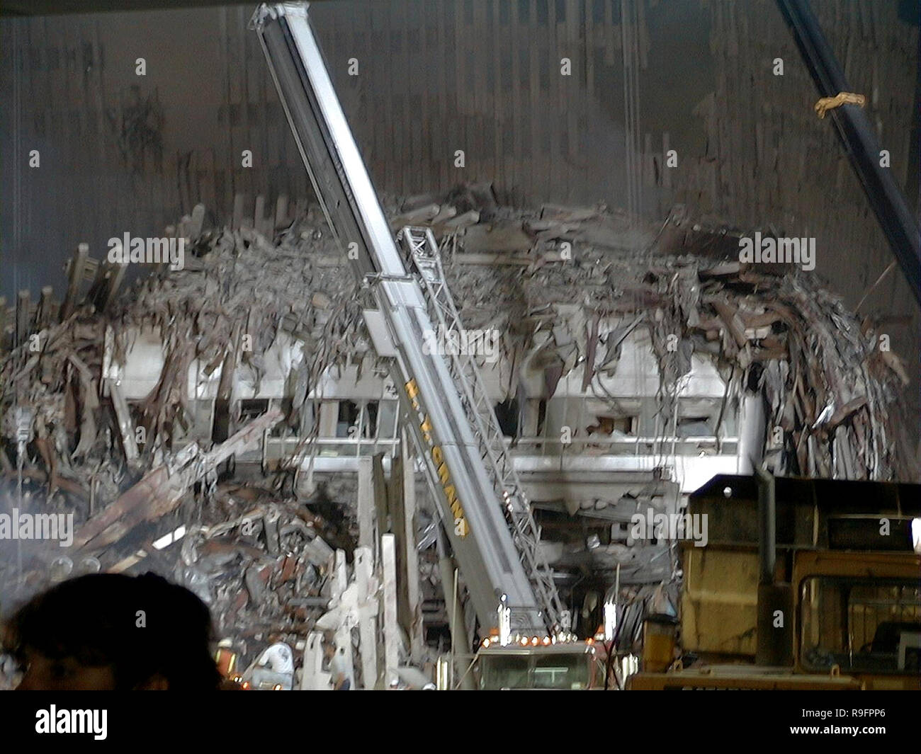 NEW YORK - SEPTEMBER 13: Scene depicting ground zero devastation in the ...