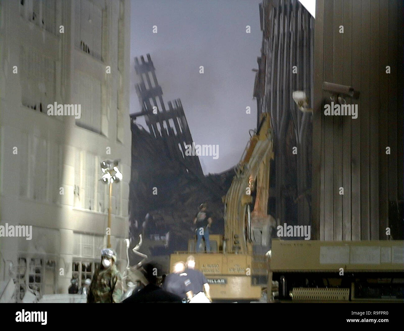NEW YORK - SEPTEMBER 13: Scene depicting ground zero devastation in the ...