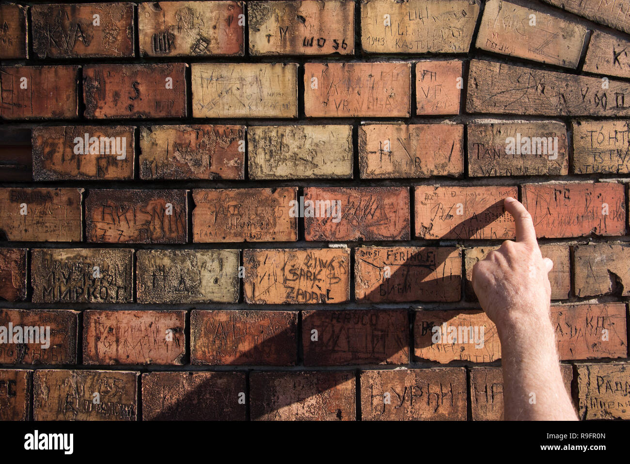 Graffiti on bricks hi-res stock photography and images - Alamy